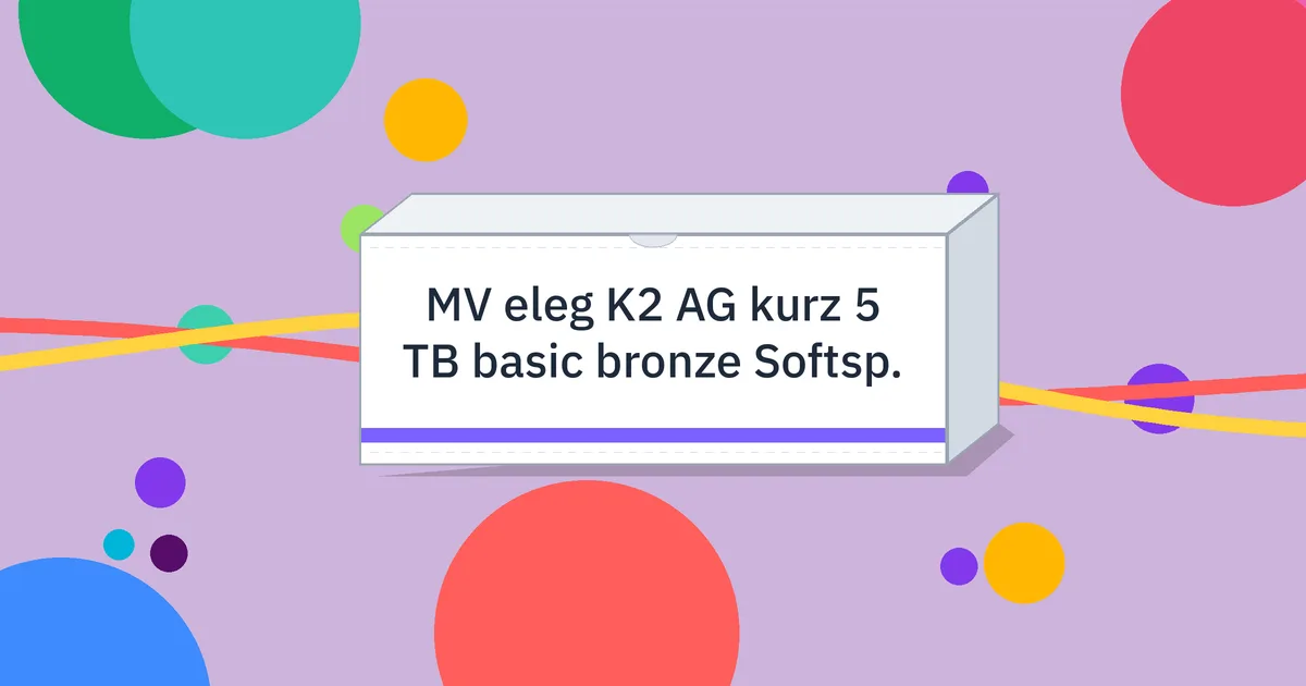 Symbolbild: Packung mit der Aufschrift MV eleg K2 AG kurz 5 TB basic bronze Softsp. (PZN 14717931) – Verfügbarkeit und Bezug in Apotheken in Frankfurt am Main