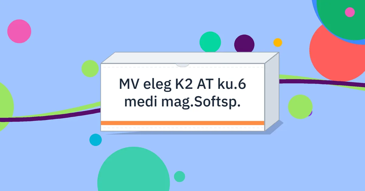 Symbolbild: Packung mit der Aufschrift MV eleg K2 AT ku.6 medi mag.Softsp. (PZN 14626619) – Verfügbarkeit und Bezug in Apotheken in Frankfurt am Main