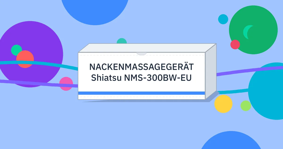 Symbolbild: Packung mit der Aufschrift NACKENMASSAGEGERÄT Shiatsu NMS-300BW-EU (PZN 09917970) – Verfügbarkeit und Bezug in Apotheken in Frankfurt am Main