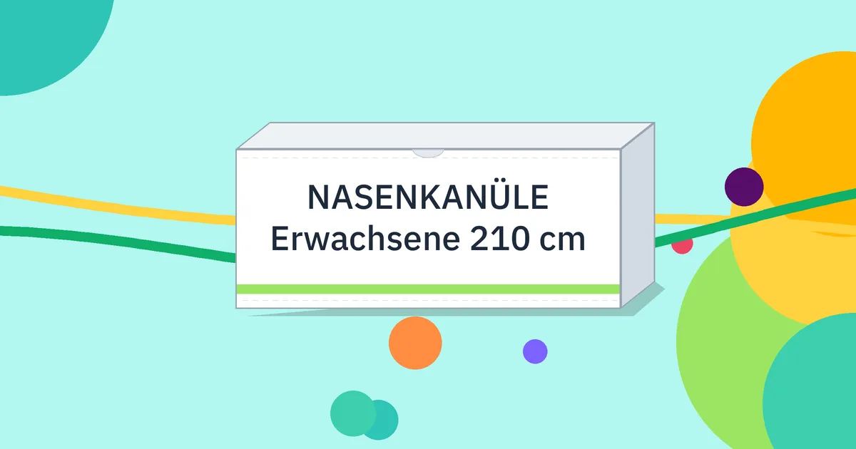 Symbolbild: Packung mit der Aufschrift NASENKANÜLE Erwachsene 210 cm (PZN 20205603) – Verfügbarkeit und Bezug in Apotheken in Frankfurt am Main