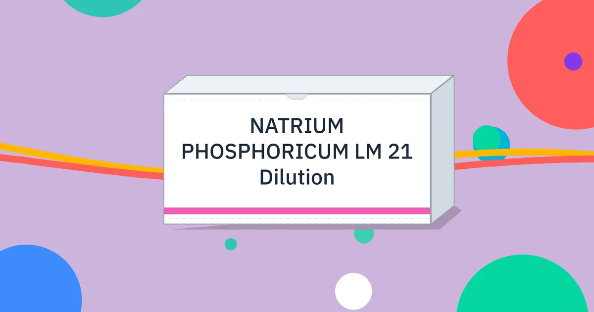 Symbolbild: Packung mit der Aufschrift NATRIUM PHOSPHORICUM LM 21 Dilution (PZN 12966191) – Verfügbarkeit und Bezug in Apotheken in Frankfurt am Main