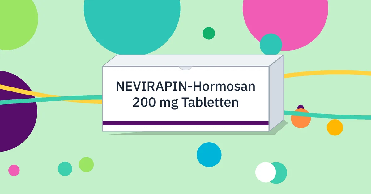 Symbolbild: Packung mit der Aufschrift NEVIRAPIN-Hormosan 200 mg Tabletten (PZN 03068375) – Verfügbarkeit und Bezug in Apotheken in Frankfurt am Main