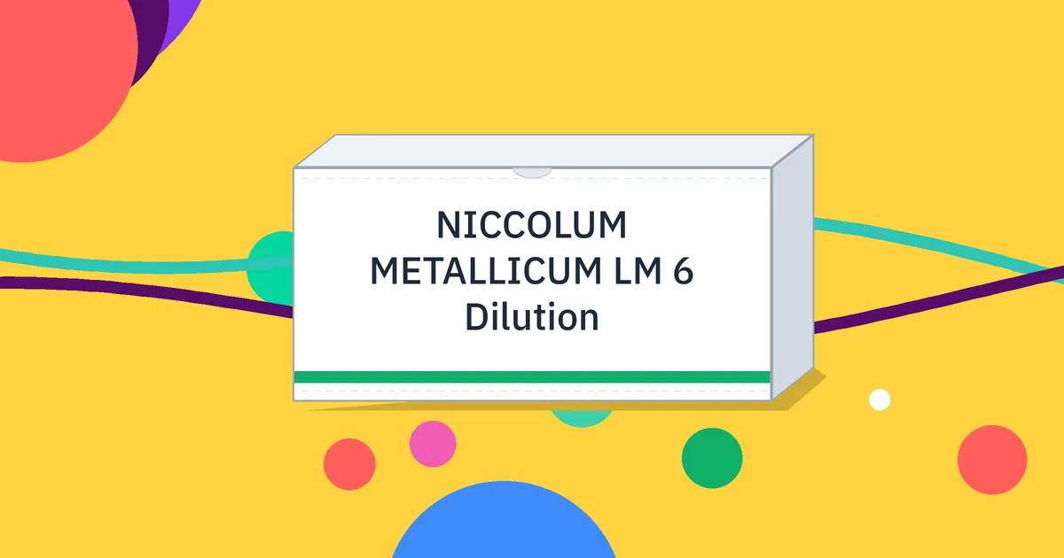 Symbolbild: Packung mit der Aufschrift NICCOLUM METALLICUM LM 6 Dilution (PZN 12968095) – Verfügbarkeit und Bezug in Apotheken in Frankfurt am Main