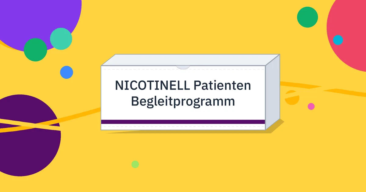 Symbolbild: Packung mit der Aufschrift NICOTINELL Patienten Begleitprogramm (PZN 06889977) – Verfügbarkeit und Bezug in Apotheken in Frankfurt am Main