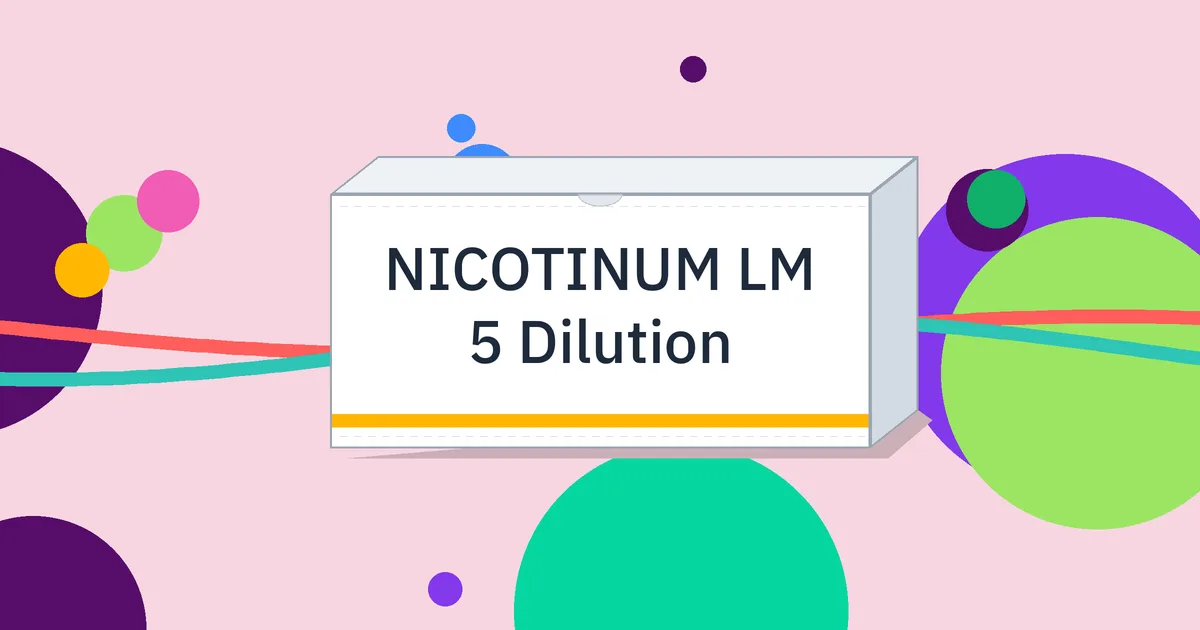 Symbolbild: Packung mit der Aufschrift NICOTINUM LM 5 Dilution (PZN 12969002) – Verfügbarkeit und Bezug in Apotheken in Frankfurt am Main