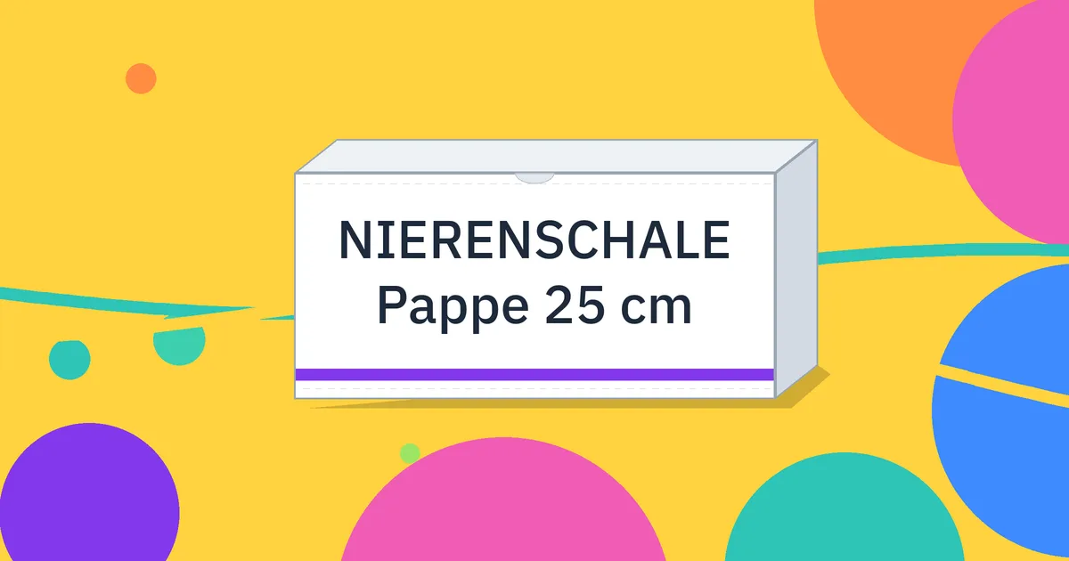 Symbolbild: Packung mit der Aufschrift NIERENSCHALE Pappe 25 cm (PZN 02737696) – Verfügbarkeit und Bezug in Apotheken in Frankfurt am Main