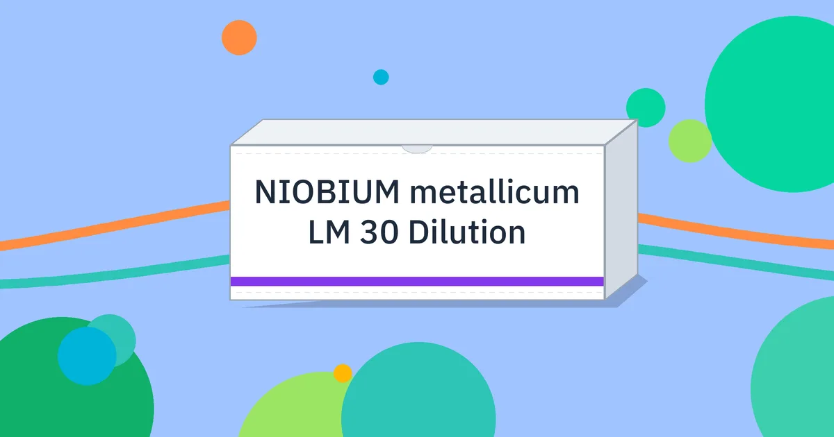 Symbolbild: Packung mit der Aufschrift NIOBIUM metallicum LM 30 Dilution (PZN 13619333) – Verfügbarkeit und Bezug in Apotheken in Frankfurt am Main