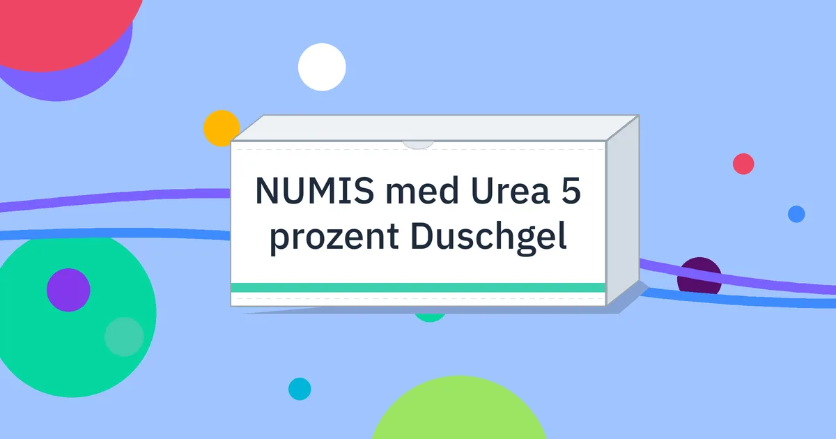 Symbolbild: Packung mit der Aufschrift NUMIS med Urea 5 prozent Duschgel (PZN 16614922) – Verfügbarkeit und Bezug in Apotheken in Frankfurt am Main