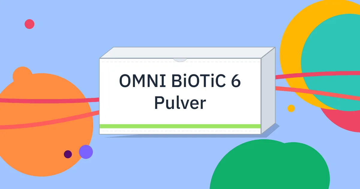 Symbolbild: Packung mit der Aufschrift OMNI BiOTiC 6 Pulver (PZN 09066035) – Verfügbarkeit und Bezug in Apotheken in Frankfurt am Main