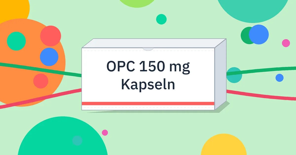 Symbolbild: Packung mit der Aufschrift OPC 150 mg Kapseln (PZN 07785636) – Verfügbarkeit und Bezug in Apotheken in Frankfurt am Main