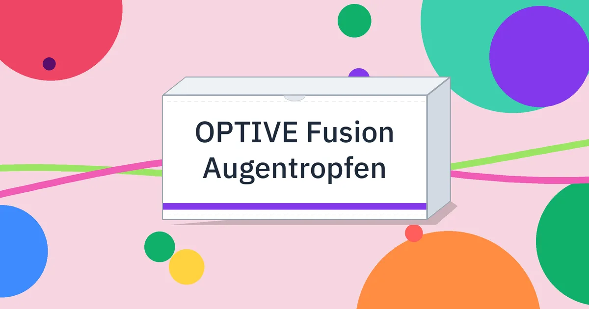 Symbolbild: Packung mit der Aufschrift OPTIVE Fusion Augentropfen (PZN 18095857) – Verfügbarkeit und Bezug in Apotheken in Frankfurt am Main