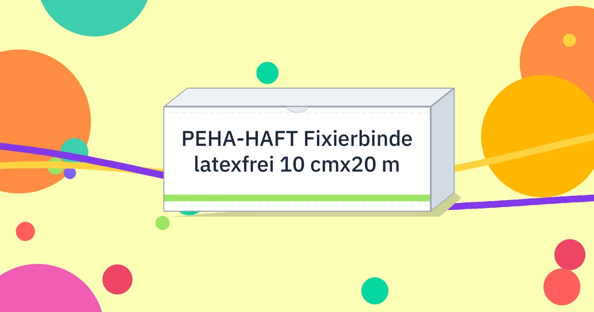 Symbolbild: Packung mit der Aufschrift PEHA-HAFT Fixierbinde latexfrei 10 cmx20 m (PZN 10792746) – Verfügbarkeit und Bezug in Apotheken in Frankfurt am Main