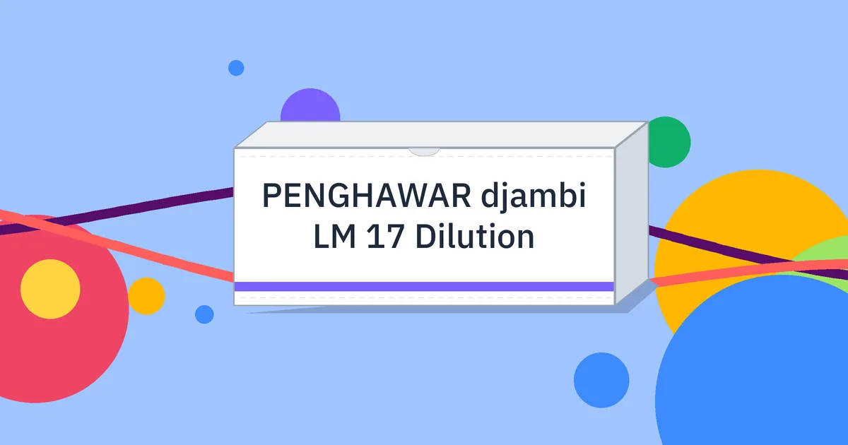 Symbolbild: Packung mit der Aufschrift PENGHAWAR djambi LM 17 Dilution (PZN 13633758) – Verfügbarkeit und Bezug in Apotheken in Frankfurt am Main