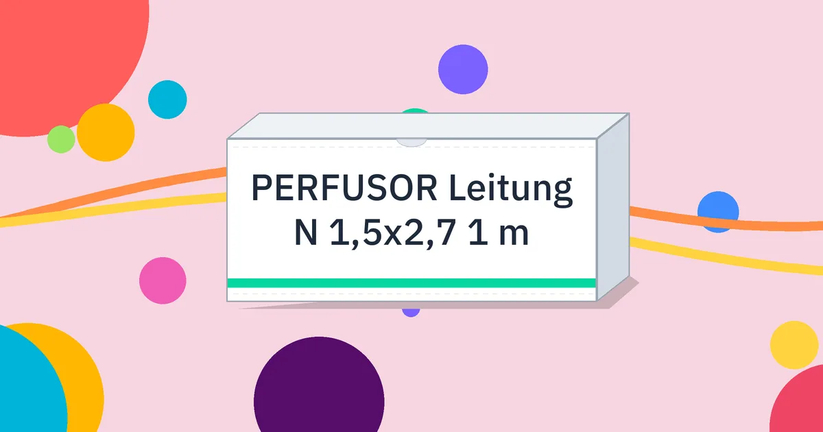 Symbolbild: Packung mit der Aufschrift PERFUSOR Leitung N 1,5x2,7 1 m (PZN 03814275) – Verfügbarkeit und Bezug in Apotheken in Frankfurt am Main