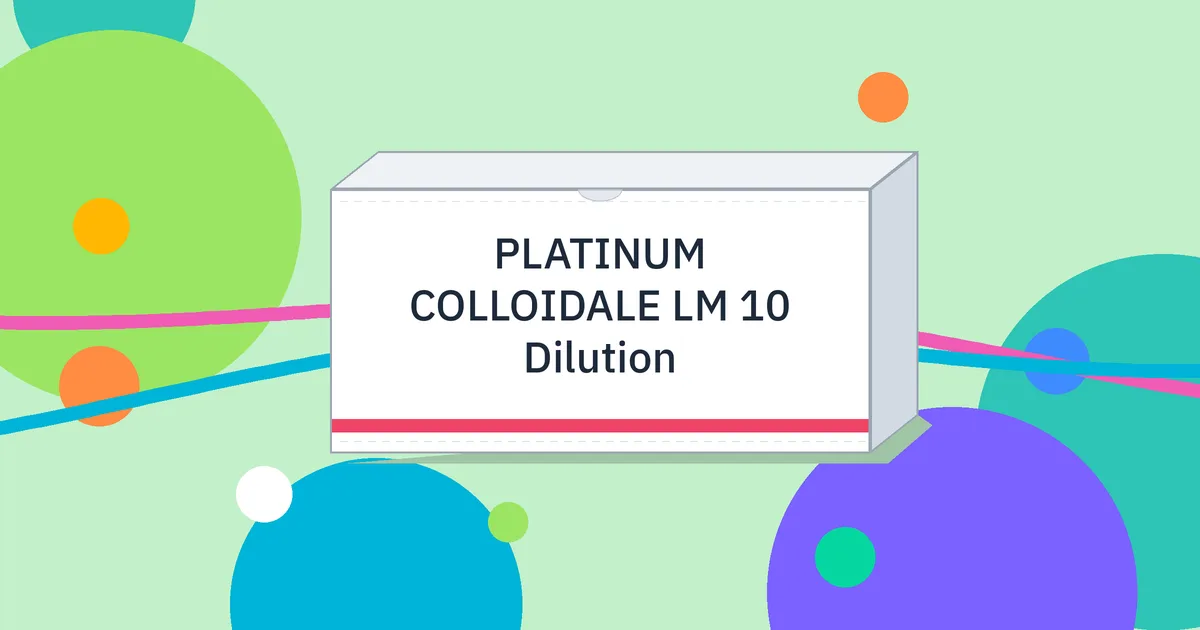 Symbolbild: Packung mit der Aufschrift PLATINUM COLLOIDALE LM 10 Dilution (PZN 13037720) – Verfügbarkeit und Bezug in Apotheken in Frankfurt am Main