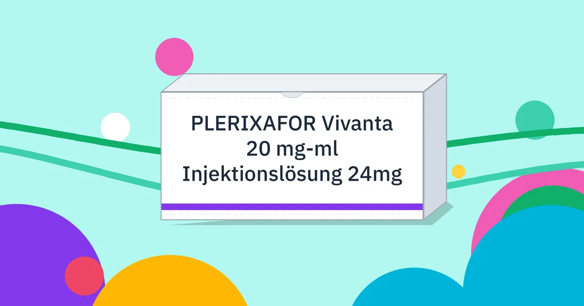 Symbolbild: Packung mit der Aufschrift PLERIXAFOR Vivanta 20 mg-ml Injektionslösung 24mg (PZN 19168021) – Verfügbarkeit und Bezug in Apotheken in Frankfurt am Main