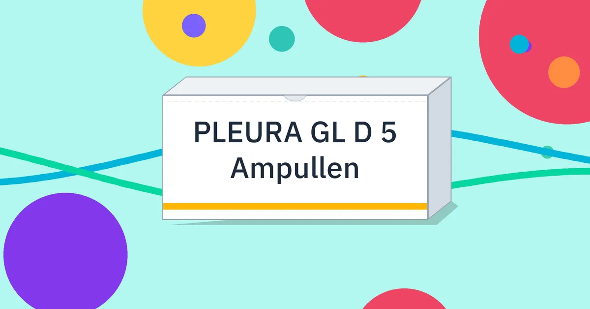 Symbolbild: Packung mit der Aufschrift PLEURA GL D 5 Ampullen (PZN 02948789) – Verfügbarkeit und Bezug in Apotheken in Frankfurt am Main