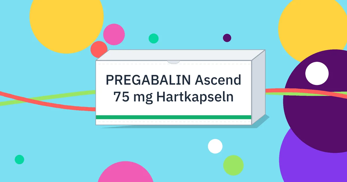 Symbolbild: Packung mit der Aufschrift PREGABALIN Ascend 75 mg Hartkapseln (PZN 16060903) – Verfügbarkeit und Bezug in Apotheken in Frankfurt am Main