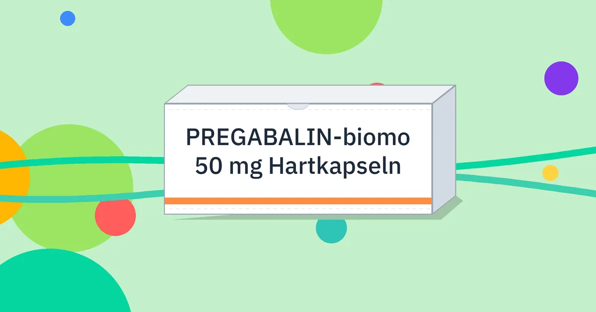 Symbolbild: Packung mit der Aufschrift PREGABALIN-biomo 50 mg Hartkapseln (PZN 14036295) – Verfügbarkeit und Bezug in Apotheken in Frankfurt am Main