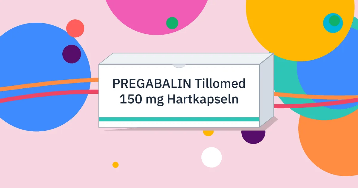 Symbolbild: Packung mit der Aufschrift PREGABALIN Tillomed 150 mg Hartkapseln (PZN 15200348) – Verfügbarkeit und Bezug in Apotheken in Frankfurt am Main