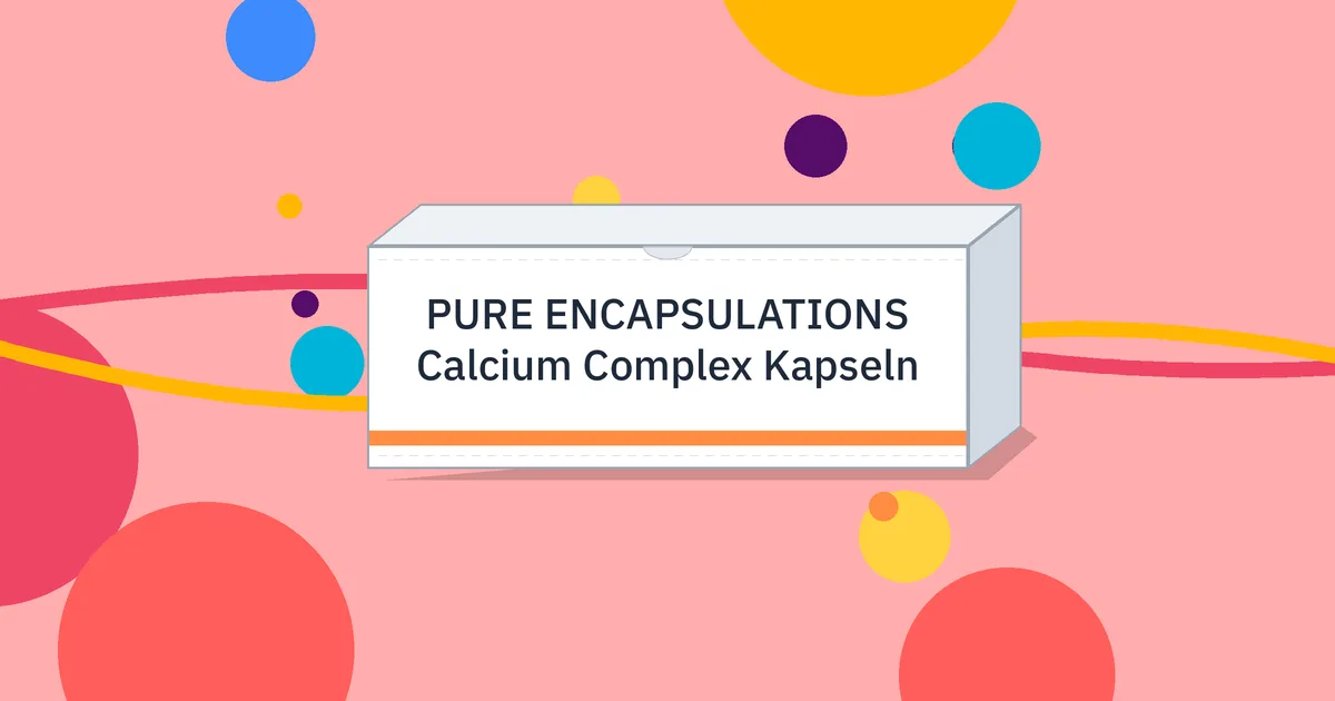 Symbolbild: Packung mit der Aufschrift PURE ENCAPSULATIONS Calcium Complex Kapseln (PZN 10918638) – Verfügbarkeit und Bezug in Apotheken in Frankfurt am Main