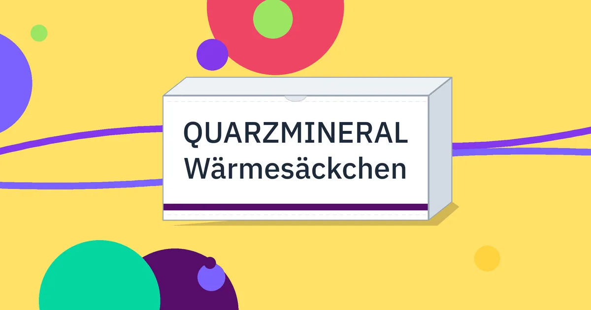 Symbolbild: Packung mit der Aufschrift QUARZMINERAL Wärmesäckchen (PZN 05452652) – Verfügbarkeit und Bezug in Apotheken in Frankfurt am Main