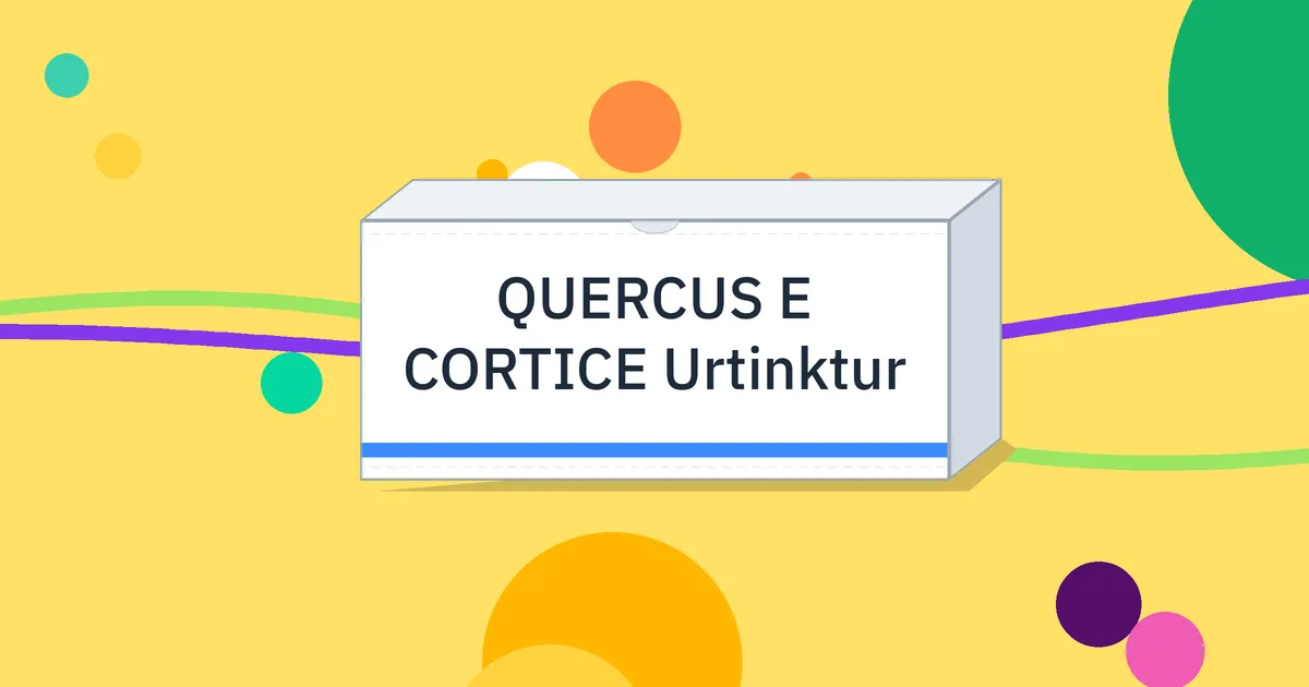 Symbolbild: Packung mit der Aufschrift QUERCUS E CORTICE Urtinktur (PZN 04233741) – Verfügbarkeit und Bezug in Apotheken in Frankfurt am Main