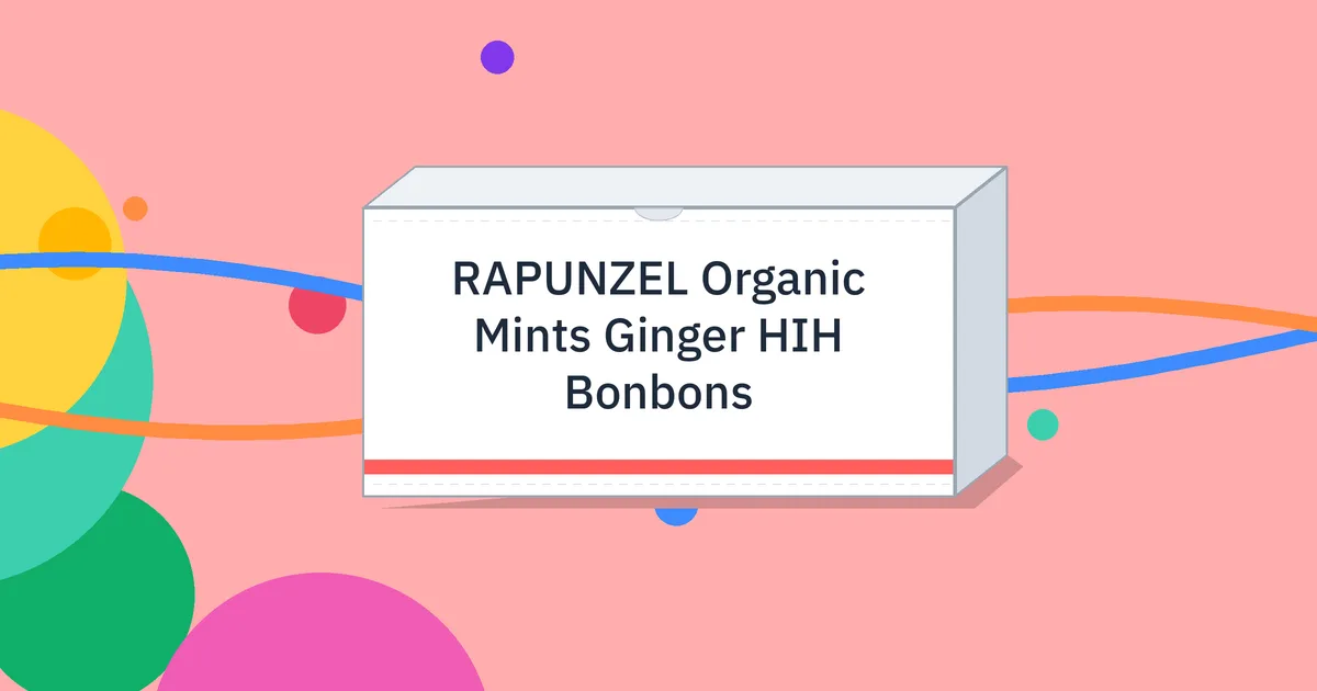 Symbolbild: Packung mit der Aufschrift RAPUNZEL Organic Mints Ginger HIH Bonbons (PZN 14295915) – Verfügbarkeit und Bezug in Apotheken in Frankfurt am Main