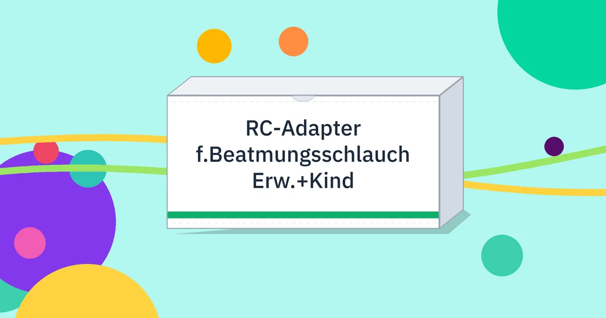 Symbolbild: Packung mit der Aufschrift RC-Adapter f.Beatmungsschlauch Erw.+Kind (PZN 16147840) – Verfügbarkeit und Bezug in Apotheken in Frankfurt am Main