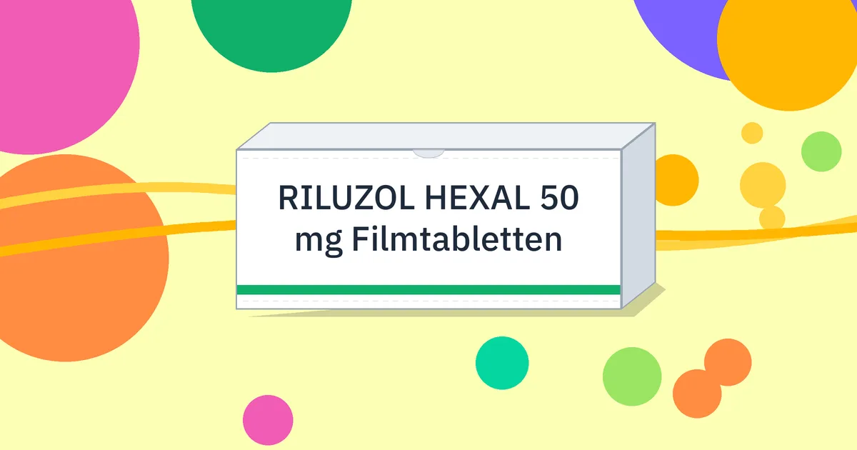 Symbolbild: Packung mit der Aufschrift RILUZOL HEXAL 50 mg Filmtabletten (PZN 09770892) – Verfügbarkeit und Bezug in Apotheken in Frankfurt am Main