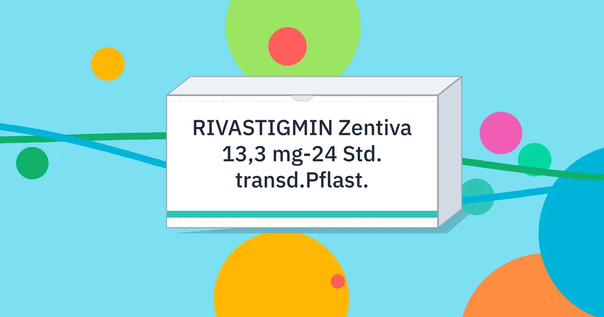 Symbolbild: Packung mit der Aufschrift RIVASTIGMIN Zentiva 13,3 mg-24 Std. transd.Pflast. (PZN 16778428) – Verfügbarkeit und Bezug in Apotheken in Frankfurt am Main