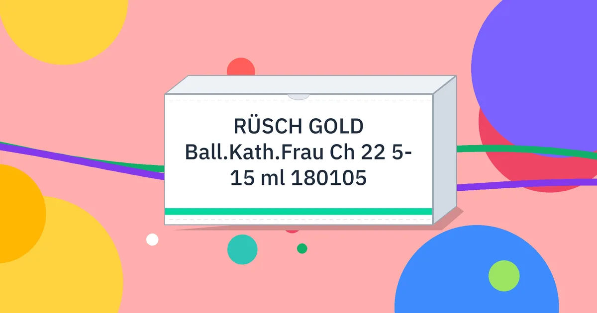 Symbolbild: Packung mit der Aufschrift RÜSCH GOLD Ball.Kath.Frau Ch 22 5-15 ml 180105 (PZN 03091405) – Verfügbarkeit und Bezug in Apotheken in Frankfurt am Main