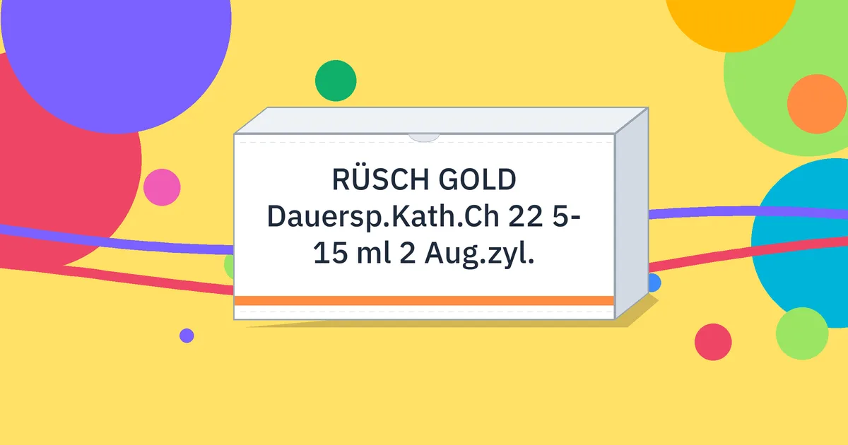 Symbolbild: Packung mit der Aufschrift RÜSCH GOLD Dauersp.Kath.Ch 22 5-15 ml 2 Aug.zyl. (PZN 06186661) – Verfügbarkeit und Bezug in Apotheken in Frankfurt am Main