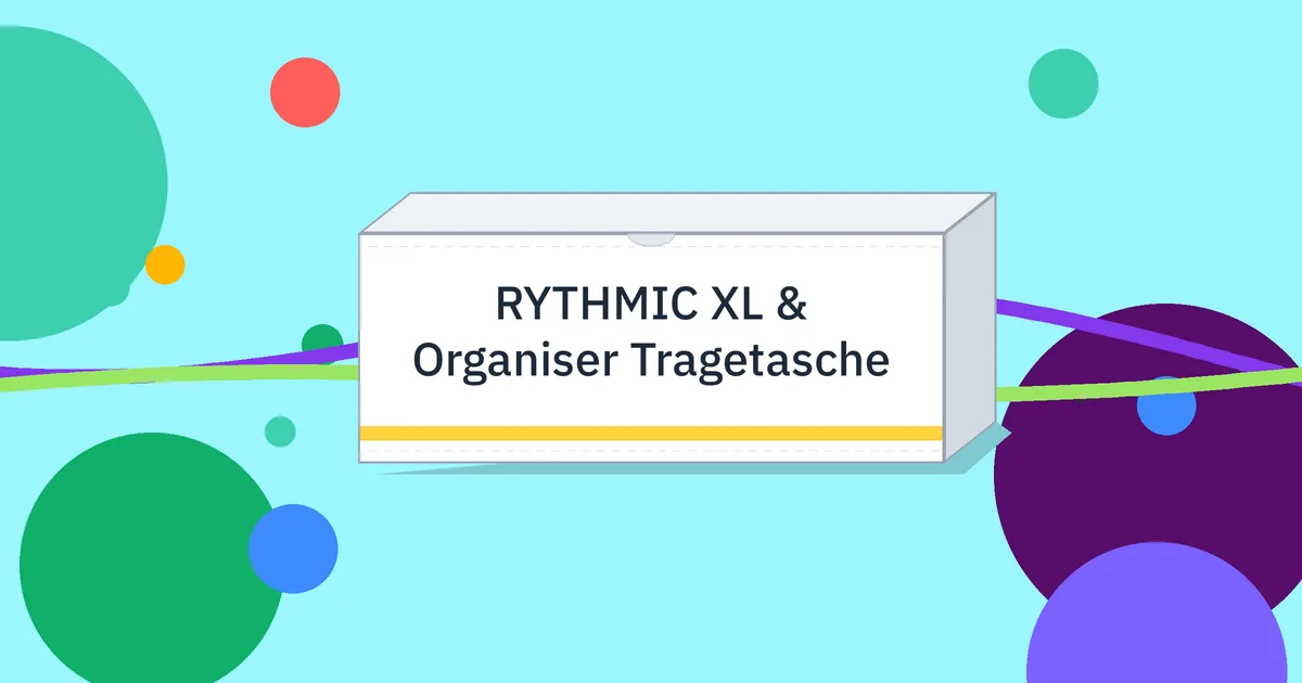 Symbolbild: Packung mit der Aufschrift RYTHMIC XL & Organiser Tragetasche (PZN 18786917) – Verfügbarkeit und Bezug in Apotheken in Frankfurt am Main