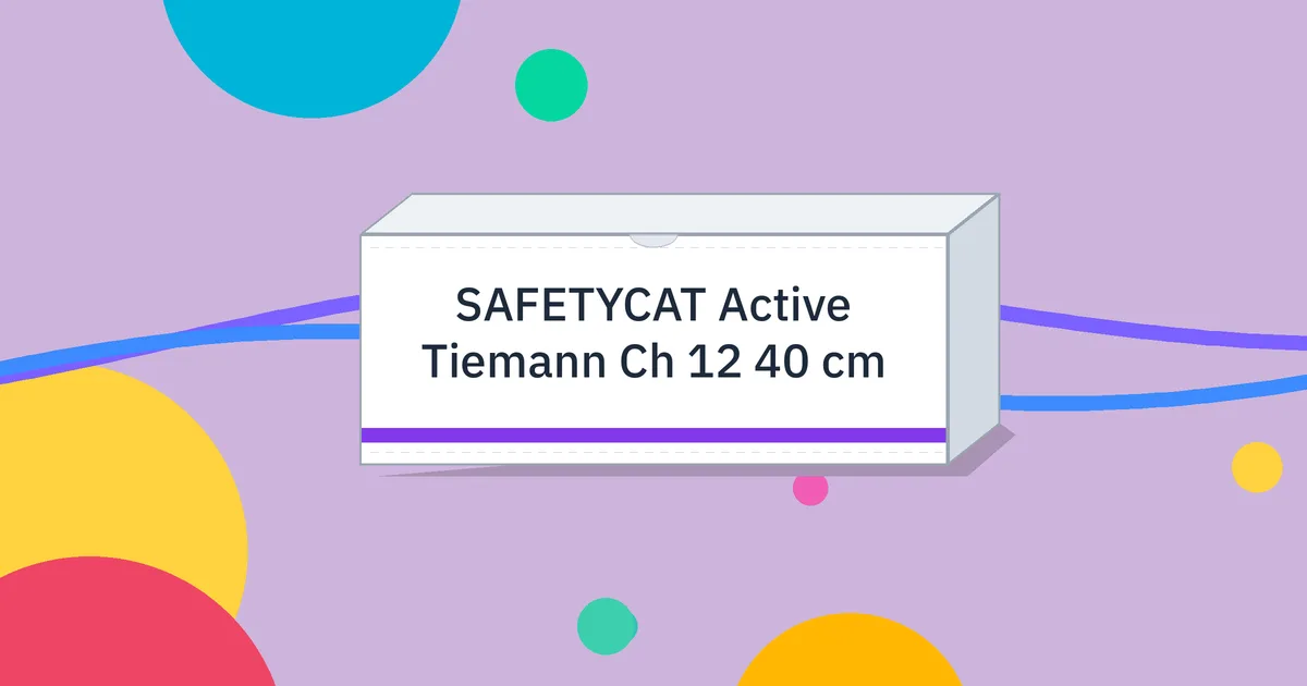 Symbolbild: Packung mit der Aufschrift SAFETYCAT Active Tiemann Ch 12 40 cm (PZN 02696046) – Verfügbarkeit und Bezug in Apotheken in Frankfurt am Main