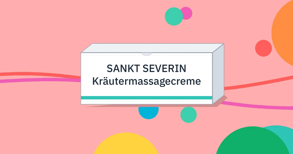 Symbolbild: Packung mit der Aufschrift SANKT SEVERIN Kräutermassagecreme (PZN 08534480) – Verfügbarkeit und Bezug in Apotheken in Frankfurt am Main