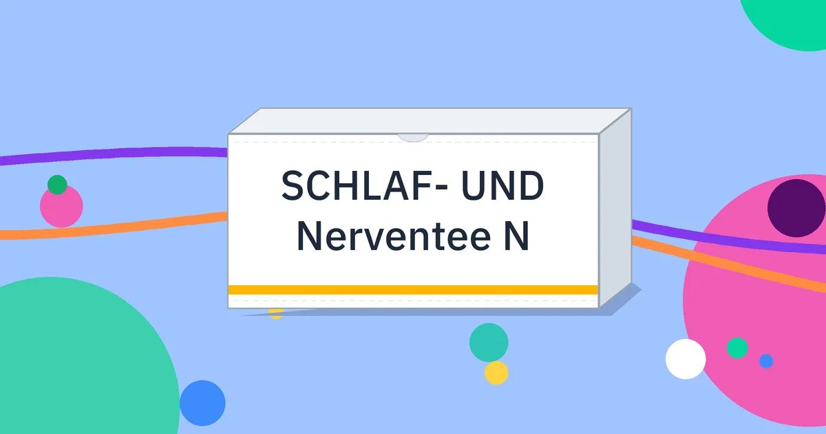 Symbolbild: Packung mit der Aufschrift SCHLAF- UND Nerventee N (PZN 19818312) – Verfügbarkeit und Bezug in Apotheken in Frankfurt am Main