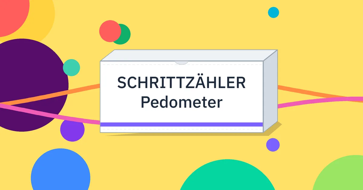 Symbolbild: Packung mit der Aufschrift SCHRITTZÄHLER Pedometer (PZN 09385906) – Verfügbarkeit und Bezug in Apotheken in Frankfurt am Main