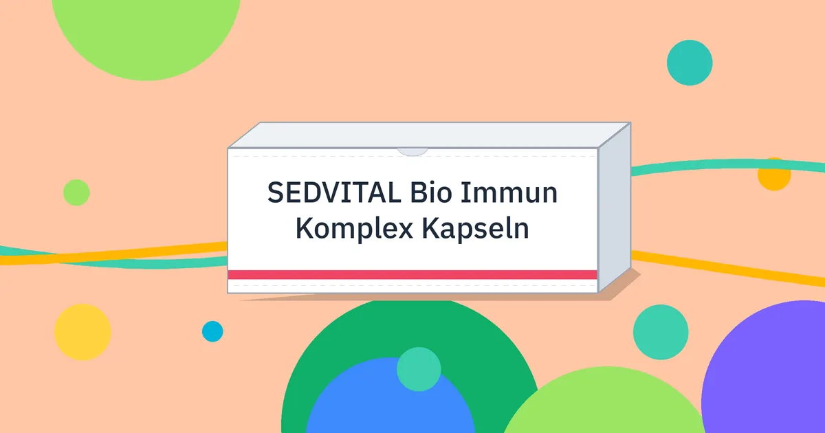 Symbolbild: Packung mit der Aufschrift SEDVITAL Bio Immun Komplex Kapseln (PZN 19870152) – Verfügbarkeit und Bezug in Apotheken in Frankfurt am Main