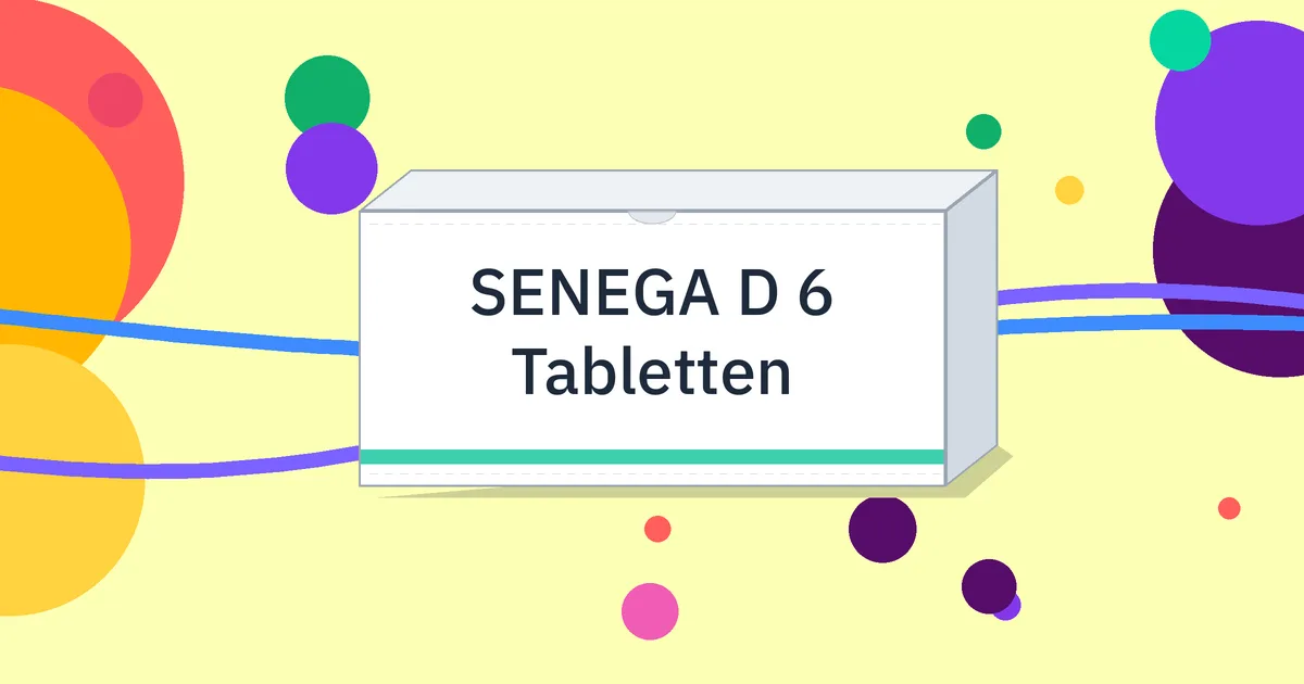Symbolbild: Packung mit der Aufschrift SENEGA D 6 Tabletten (PZN 04236544) – Verfügbarkeit und Bezug in Apotheken in Frankfurt am Main