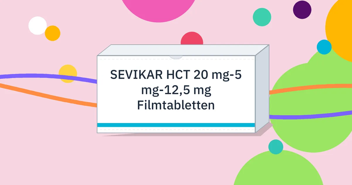 Symbolbild: Packung mit der Aufschrift SEVIKAR HCT 20 mg-5 mg-12,5 mg Filmtabletten (PZN 18116855) – Verfügbarkeit und Bezug in Apotheken in Frankfurt am Main