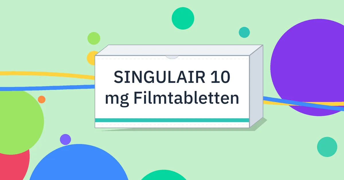Symbolbild: Packung mit der Aufschrift SINGULAIR 10 mg Filmtabletten (PZN 03644844) – Verfügbarkeit und Bezug in Apotheken in Frankfurt am Main