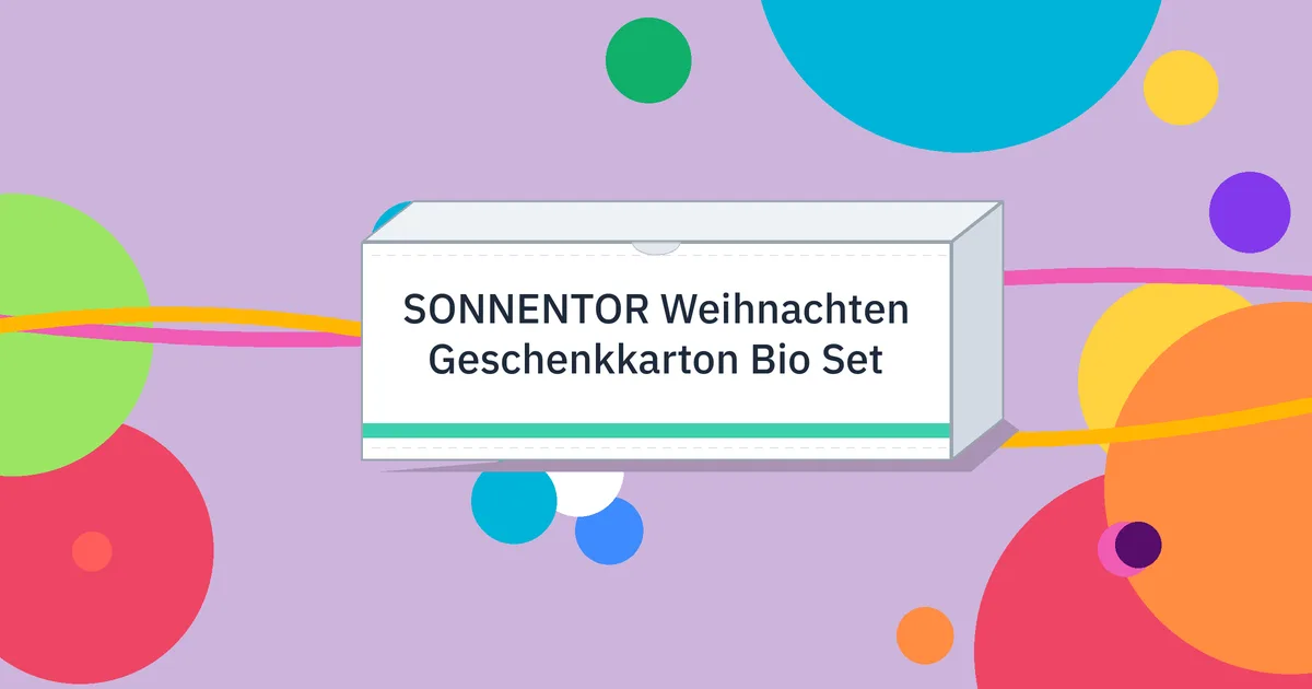 Symbolbild: Packung mit der Aufschrift SONNENTOR Weihnachten Geschenkkarton Bio Set (PZN 18903889) – Verfügbarkeit und Bezug in Apotheken in Frankfurt am Main
