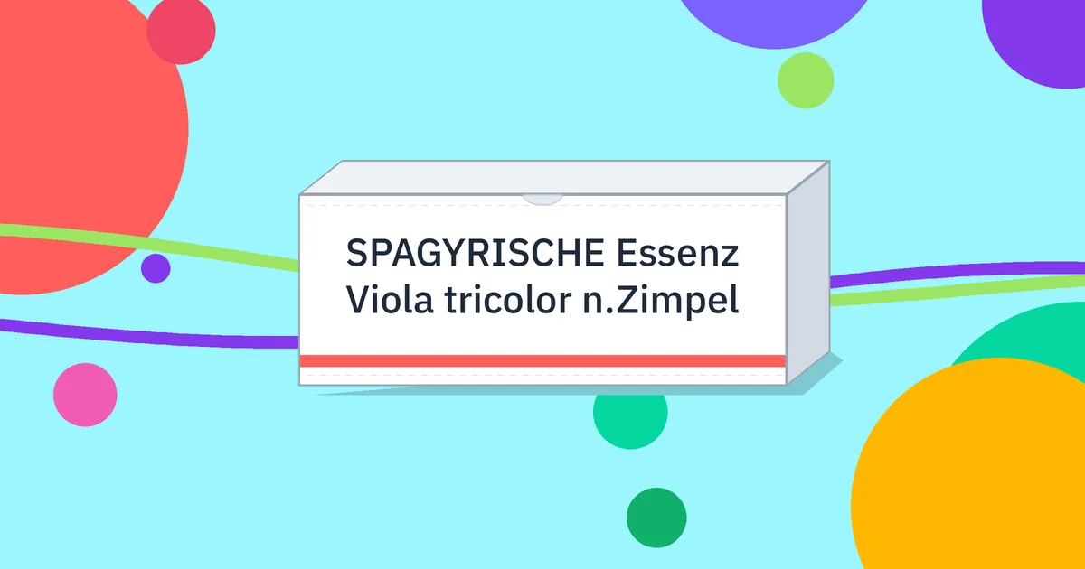 Symbolbild: Packung mit der Aufschrift SPAGYRISCHE Essenz Viola tricolor n.Zimpel (PZN 00918169) – Verfügbarkeit und Bezug in Apotheken in Frankfurt am Main
