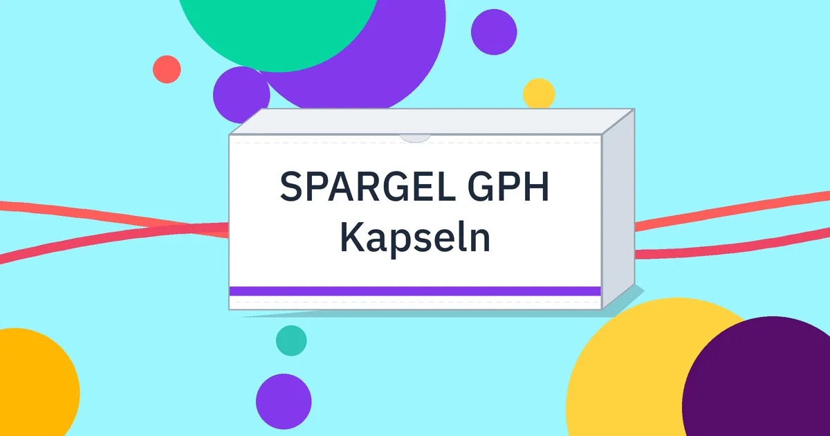 Symbolbild: Packung mit der Aufschrift SPARGEL GPH Kapseln (PZN 06923556) – Verfügbarkeit und Bezug in Apotheken in Frankfurt am Main
