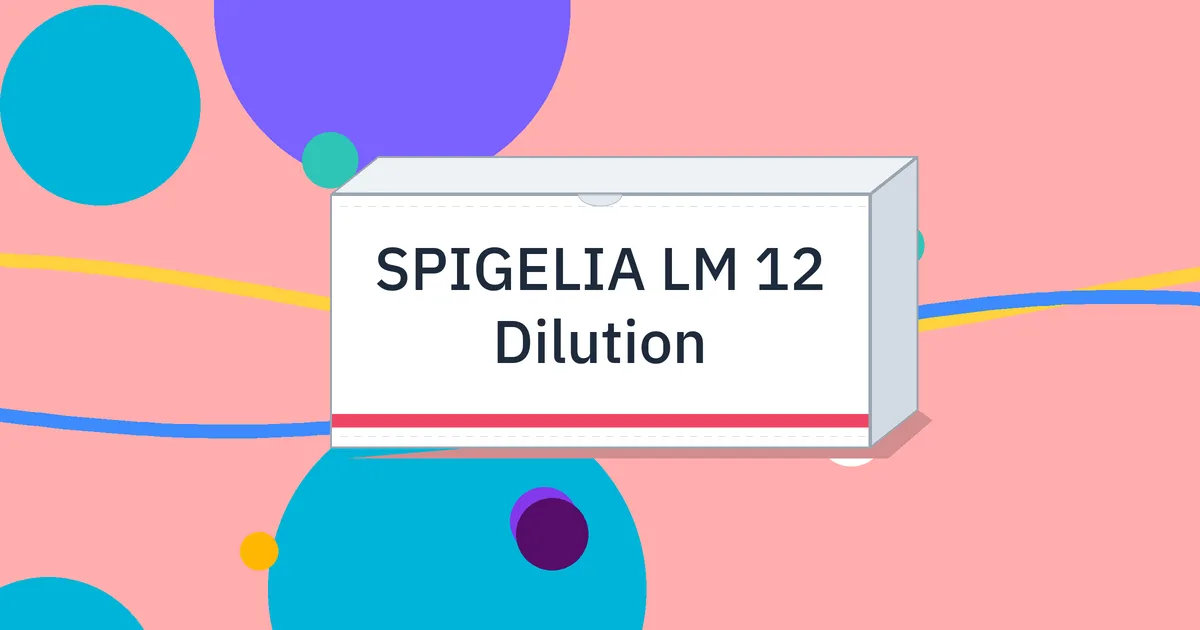 Symbolbild: Packung mit der Aufschrift SPIGELIA LM 12 Dilution (PZN 02603843) – Verfügbarkeit und Bezug in Apotheken in Frankfurt am Main