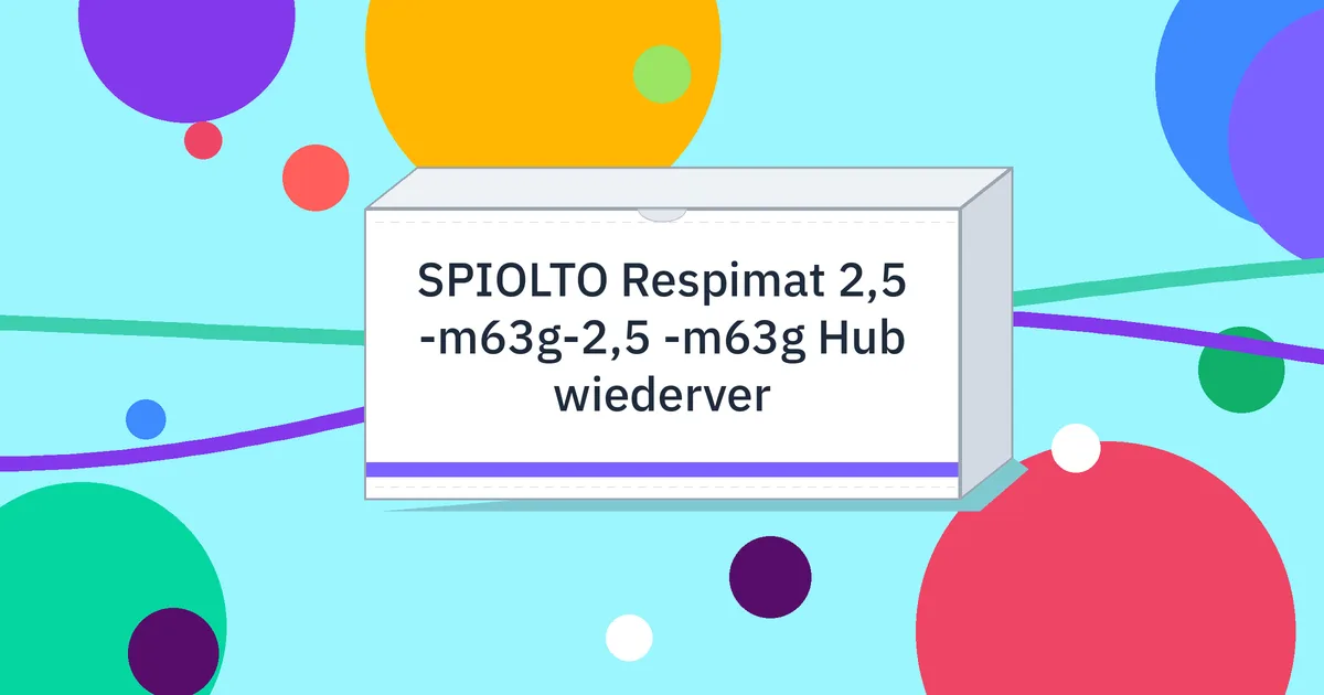 Symbolbild: Packung mit der Aufschrift SPIOLTO Respimat 2,5 -m63g-2,5 -m63g Hub wiederver (PZN 16232190) – Verfügbarkeit und Bezug in Apotheken in Frankfurt am Main