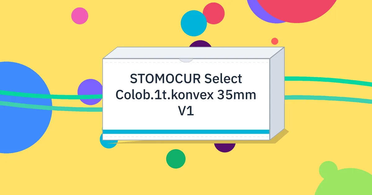 Symbolbild: Packung mit der Aufschrift STOMOCUR Select Colob.1t.konvex 35mm V1 (PZN 18198793) – Verfügbarkeit und Bezug in Apotheken in Frankfurt am Main