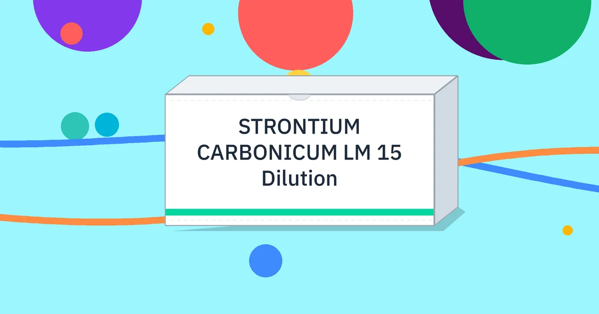 Symbolbild: Packung mit der Aufschrift STRONTIUM CARBONICUM LM 15 Dilution (PZN 13203147) – Verfügbarkeit und Bezug in Apotheken in Frankfurt am Main