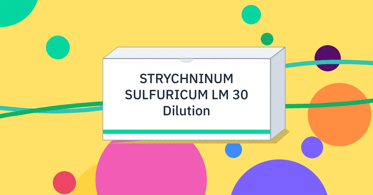 Symbolbild: Packung mit der Aufschrift STRYCHNINUM SULFURICUM LM 30 Dilution (PZN 13208334) – Verfügbarkeit und Bezug in Apotheken in Frankfurt am Main